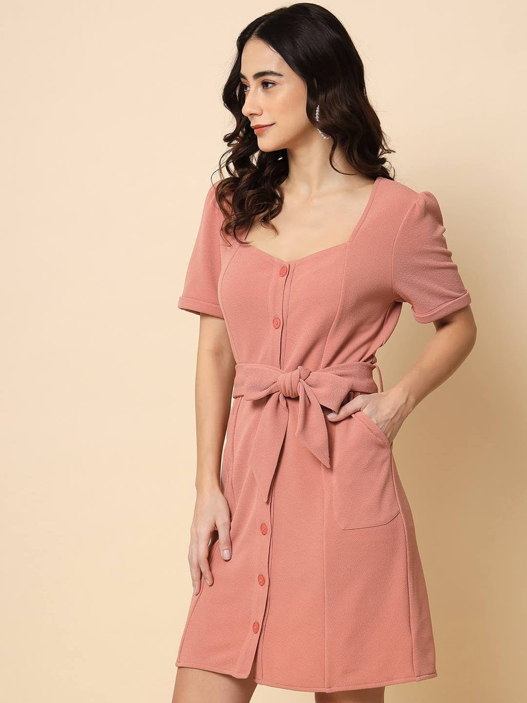 Buy Beatnik Skater Pink Dresses dresses Online for Women | Beatnik India